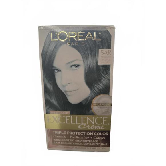 Hair | Loral Paris Excellence Creme Hair Color 5ar Medium Maple Brown ...